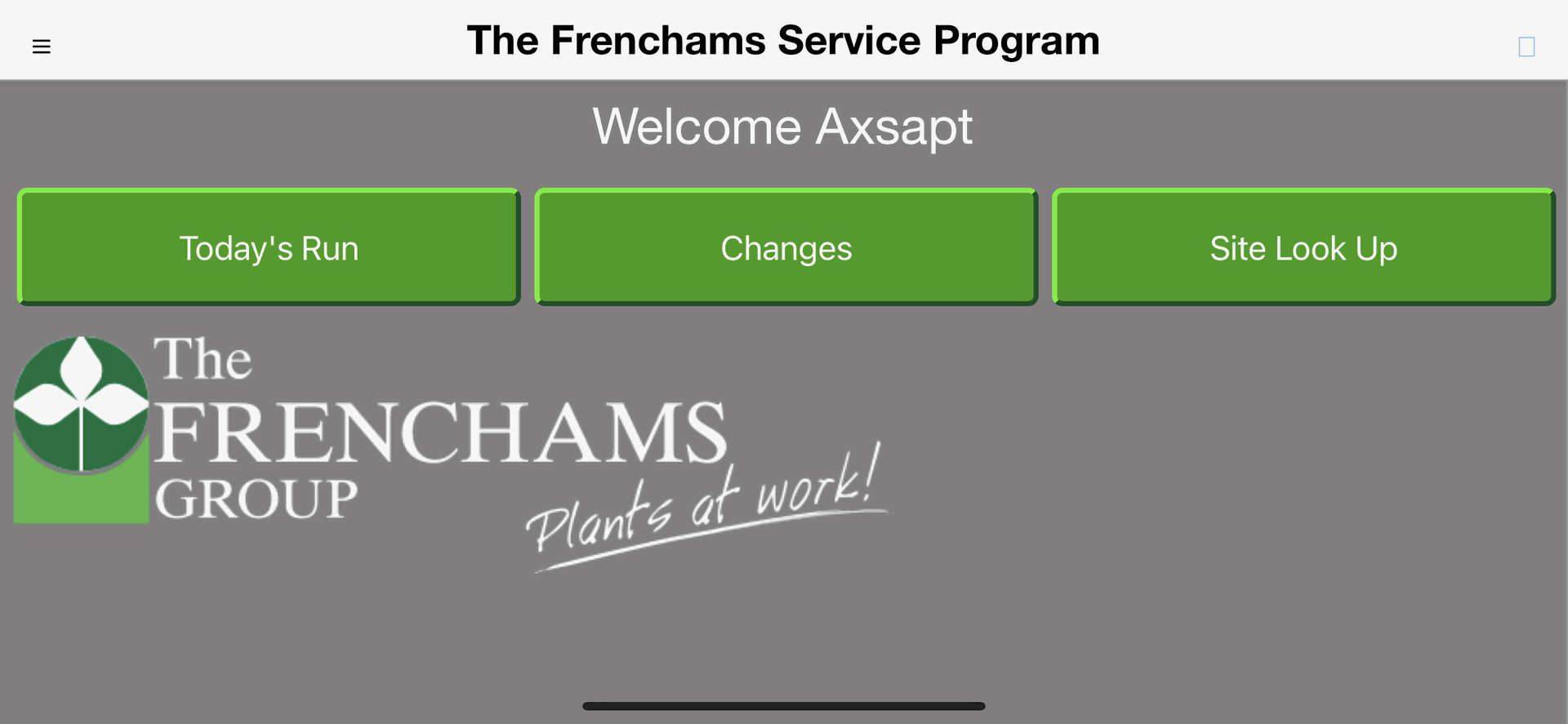 Frenchams Service App | Axsapt Pty Ltd